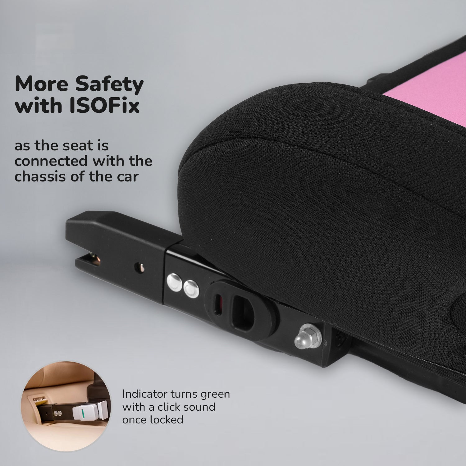 Lifelong Cuppy ISOFIX Booster Car Seat for Kids with Cup Holder - Elev ...