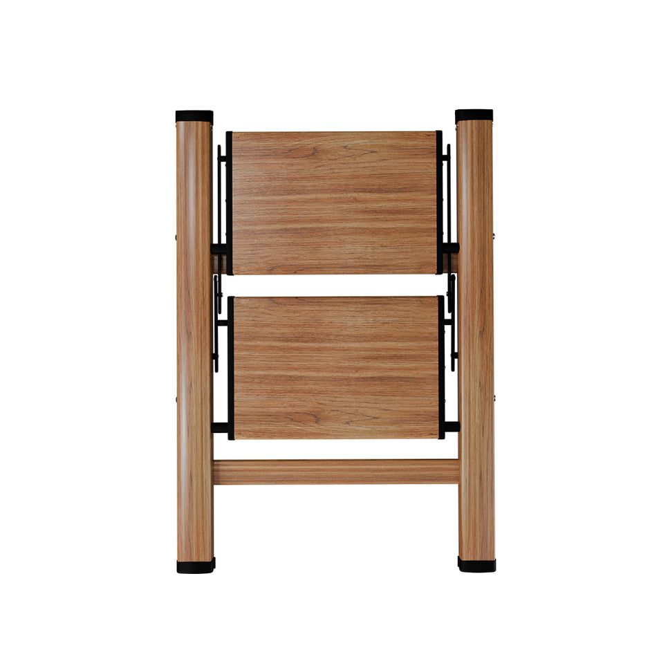 2 Steps Ladder for Home, Wooden Finish Coating, Foldable & Portable St ...