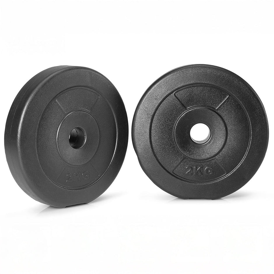 PVC Plate 2kg*4= 8kg with dumbbell Rod – Lifelong Online