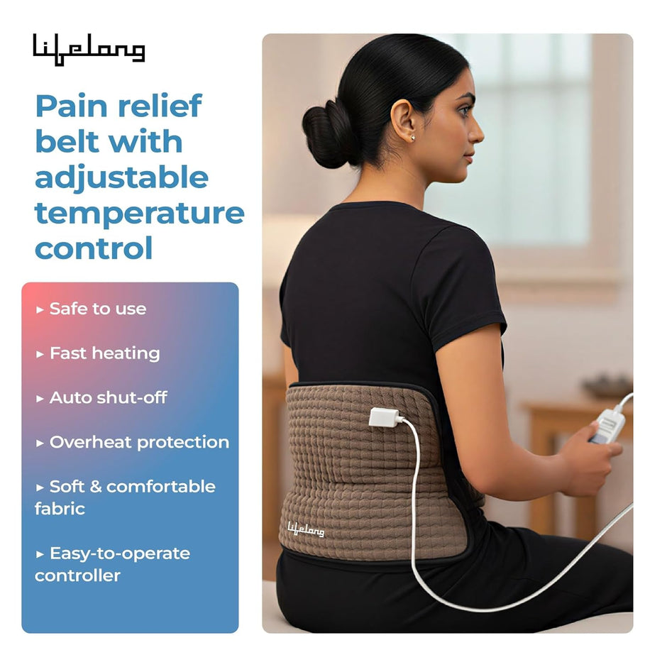 Buy Lifelong Electric Heating Belt | Back & Period Pain Relief Online ...