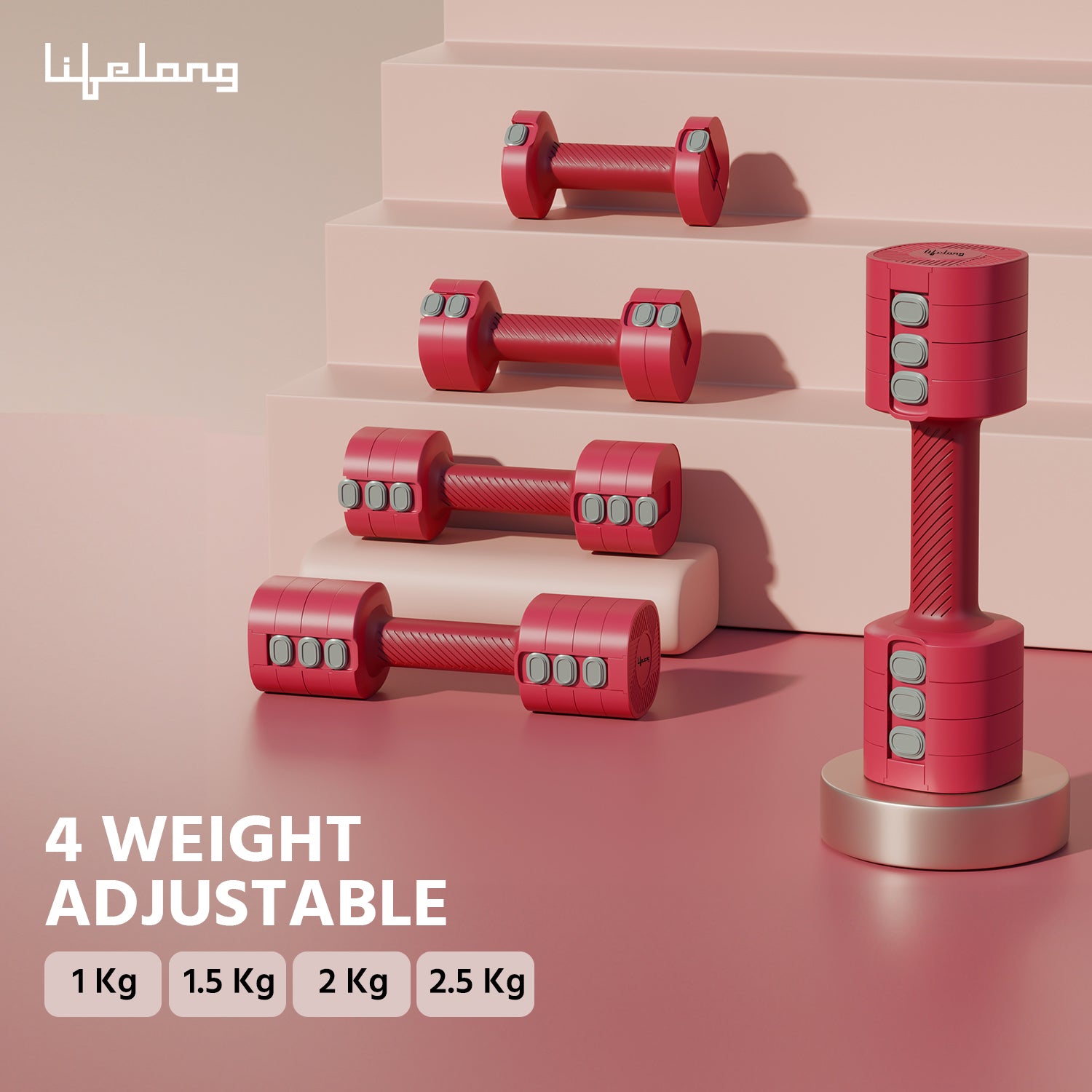 Adjustable Dumbbells Set for Home Gym | 2.5kg Quick Change Weights wit ...