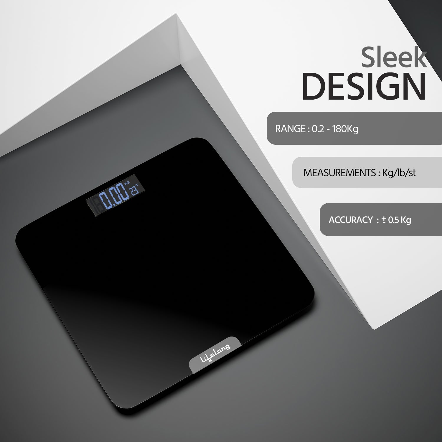 LLWS135_Black Lifelong Weighing scale (Black) – Lifelong Online