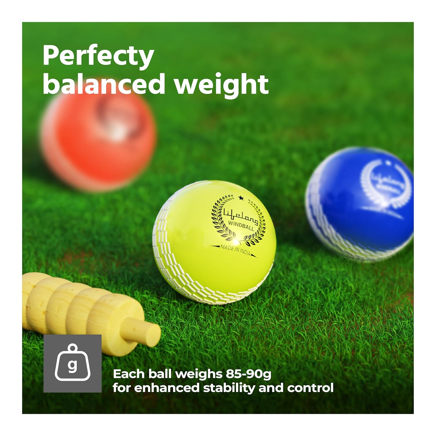Lifelong PVC Soft Cricket Windball (Multicolour) 3 , Standard Size ...