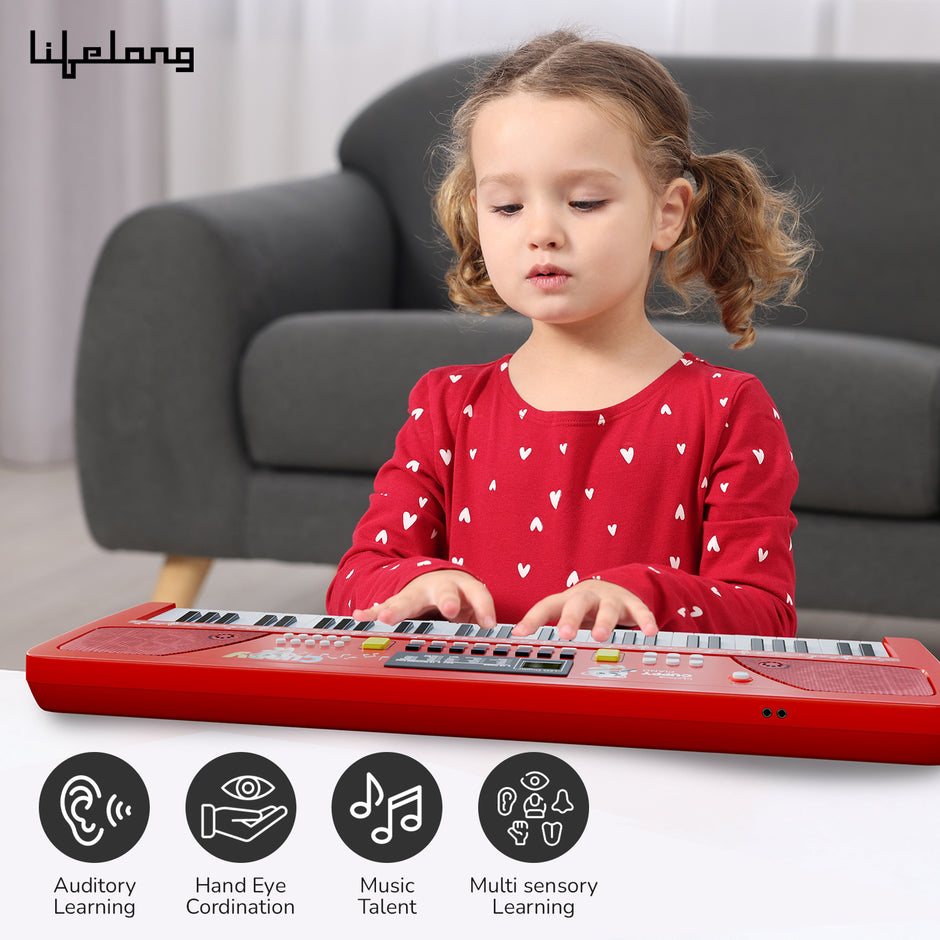 Lifelong Cuppy 61-Key Kids Keyboard Piano with Microphone – LED Displa ...